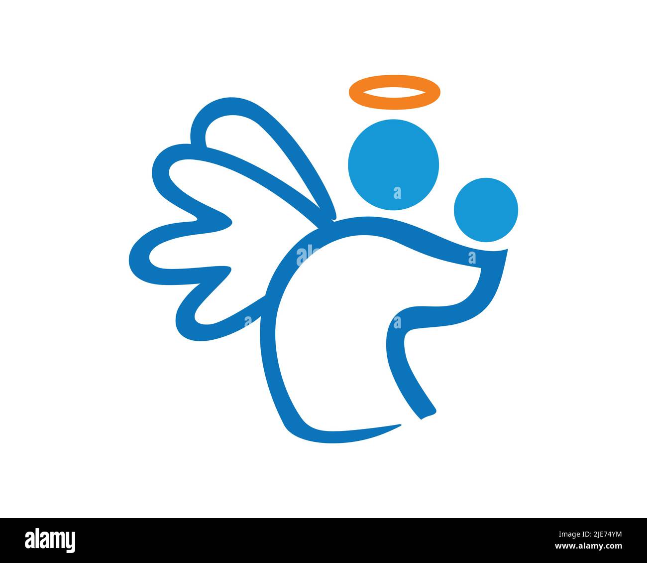 Angel, Mother and Child with Silhouette Style Stock Vector Image & Art ...