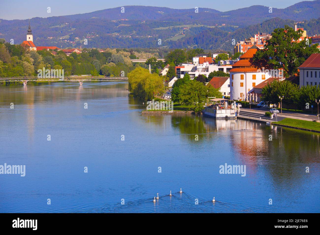 Slovenia, Maribor, skyline, Drava River Stock Photo - Alamy