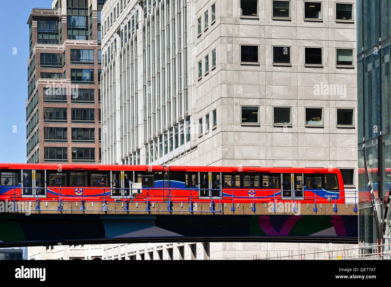 London, England - June 2022: Driverless passenger train of the ...
