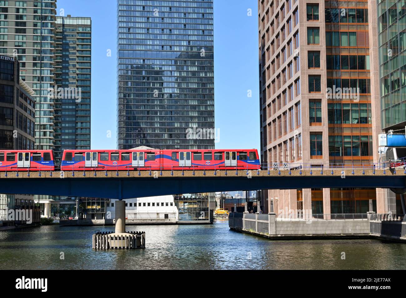 London, England - June 2022: Driverless passenger train of the ...