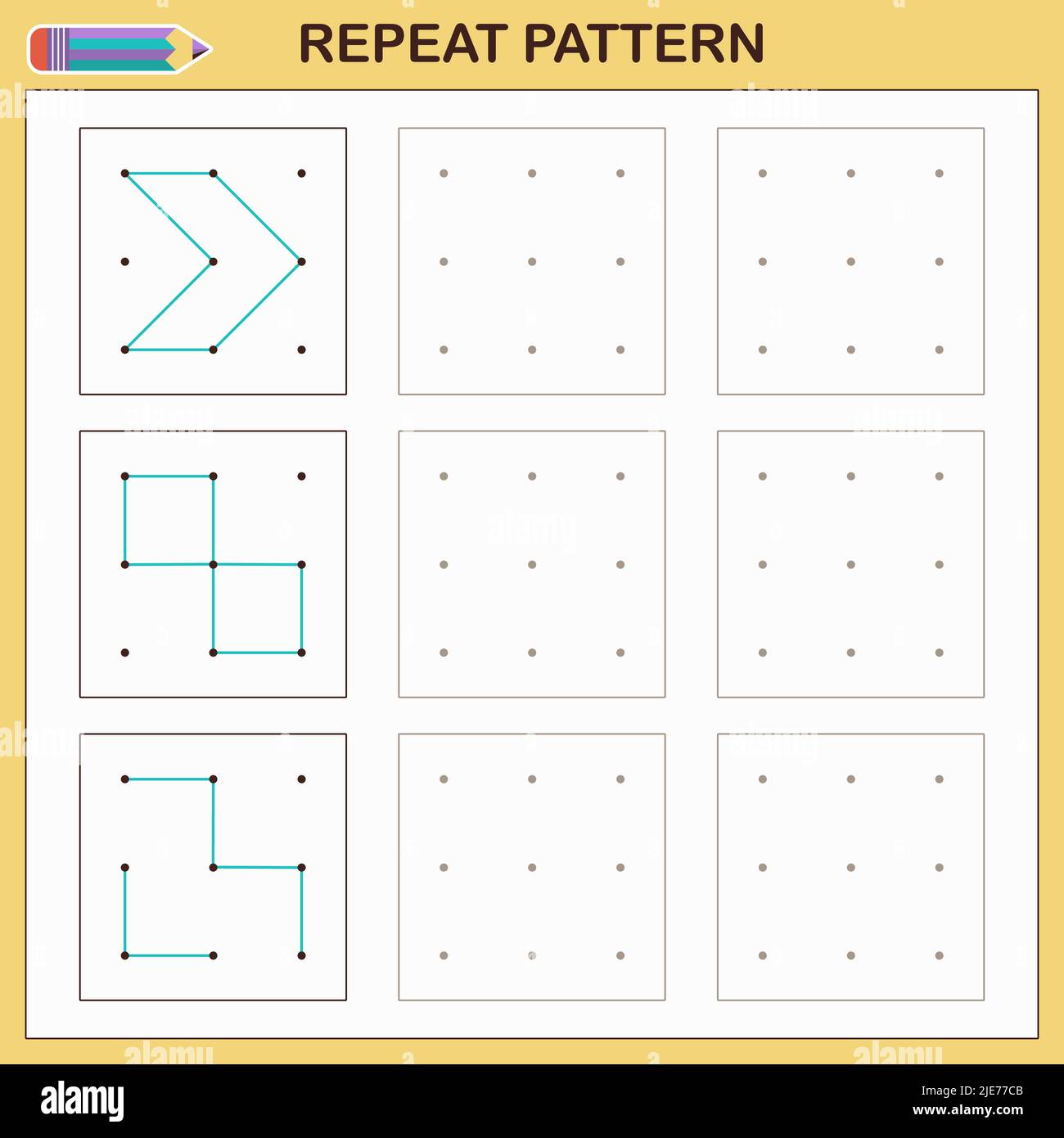 Educational games for kids. Repeat the pattern Stock Vector Image & Art ...