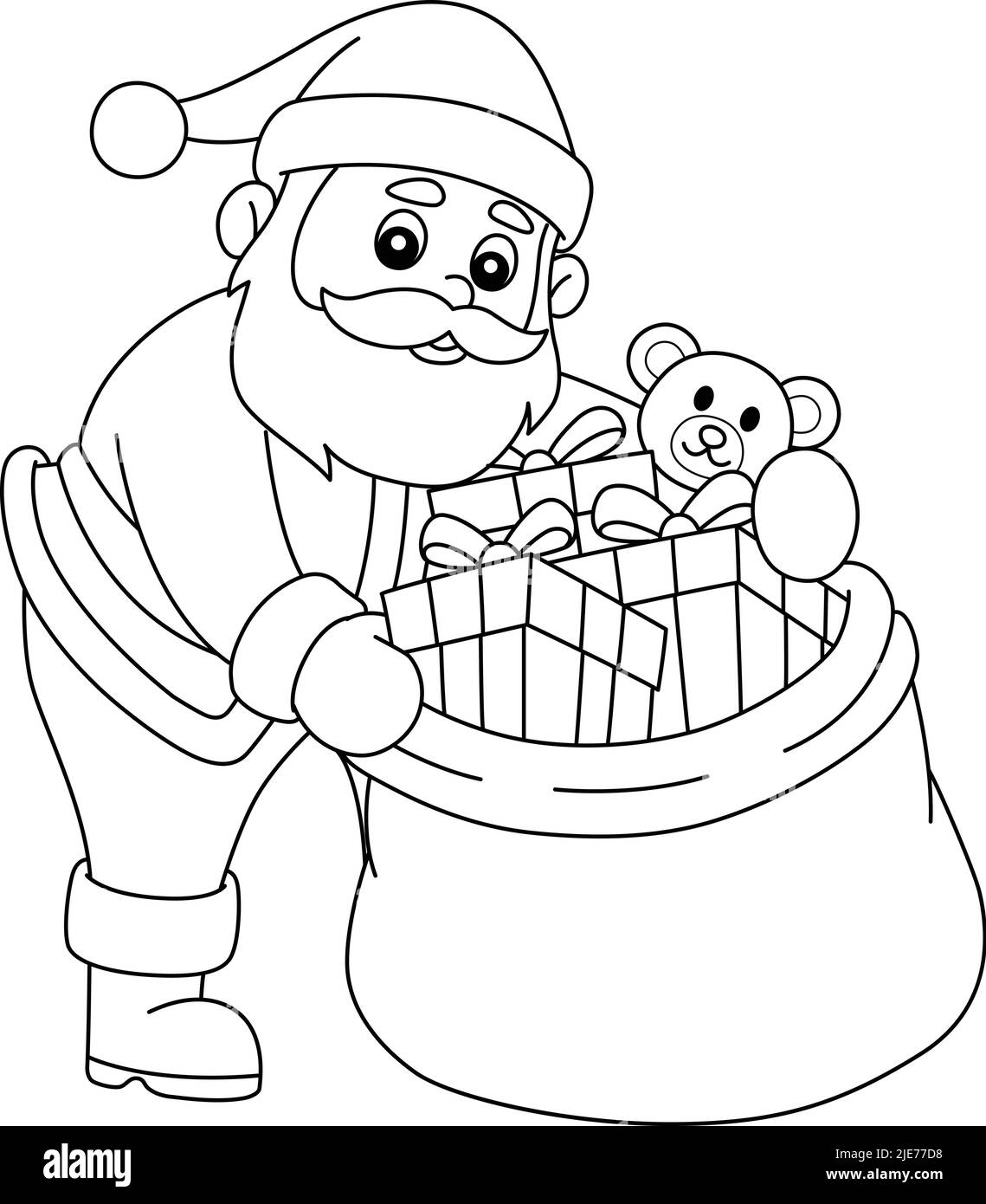 Santa claus bag Black and White Stock Photos & Images - Alamy