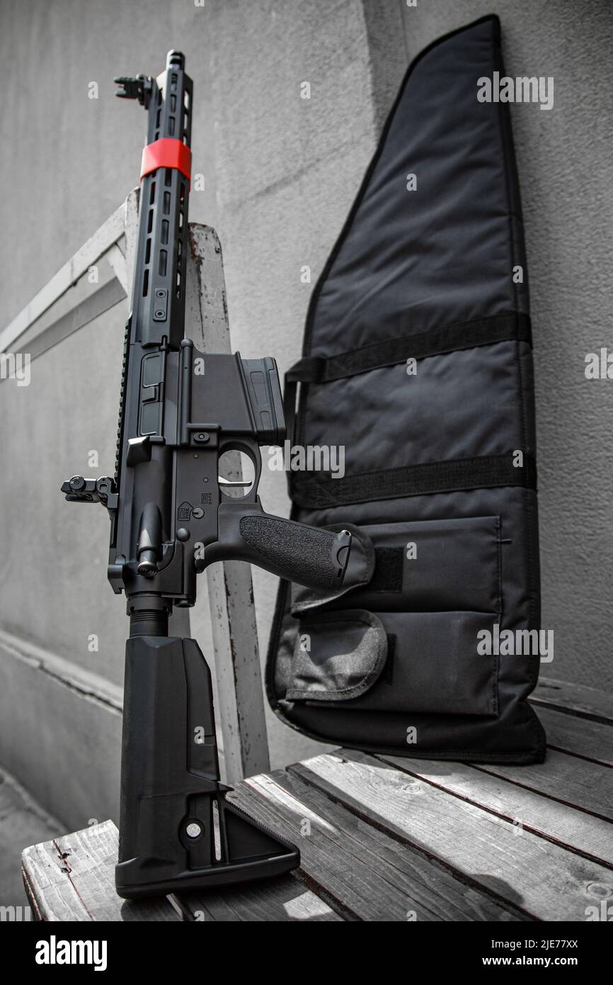 Modern carabiner and case for transportation and storage. Weapons for ...