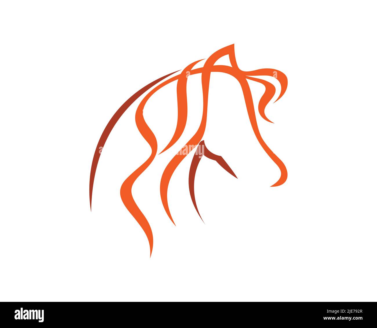 Simple horse head logo Cut Out Stock Images & Pictures - Alamy