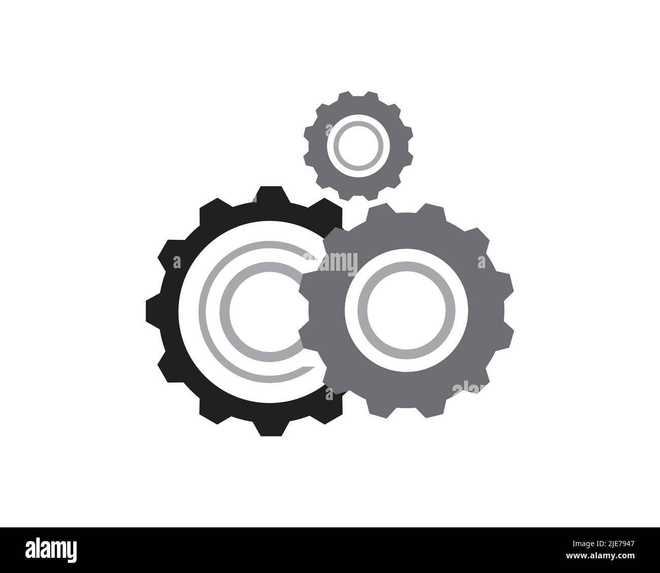 Simple Gears Symbol as Symbolization of Settings and Mechanics Stock ...