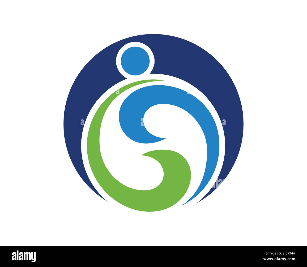 Simple Figure combined with Swirling Shapes Symbol Stock Vector Image ...