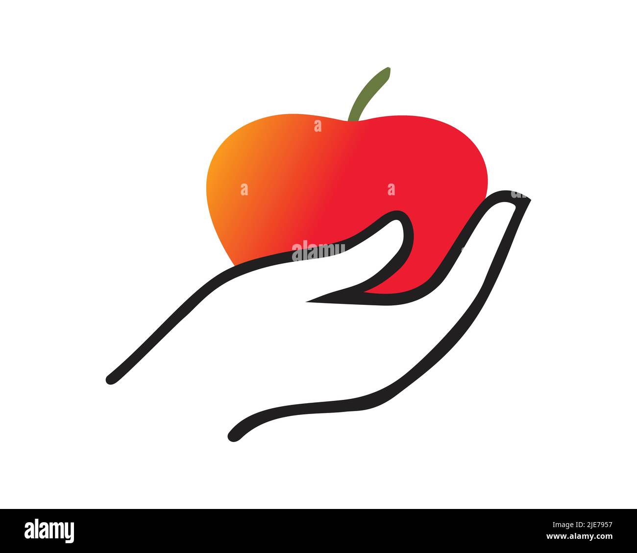Modern fruit illustration Stock Vector Images - Alamy