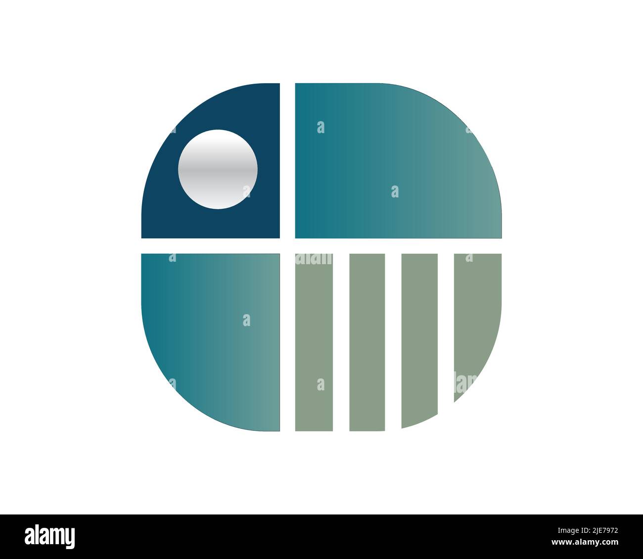Simple and Creative Moon combined with Rounded Rectangular Shape Stock ...