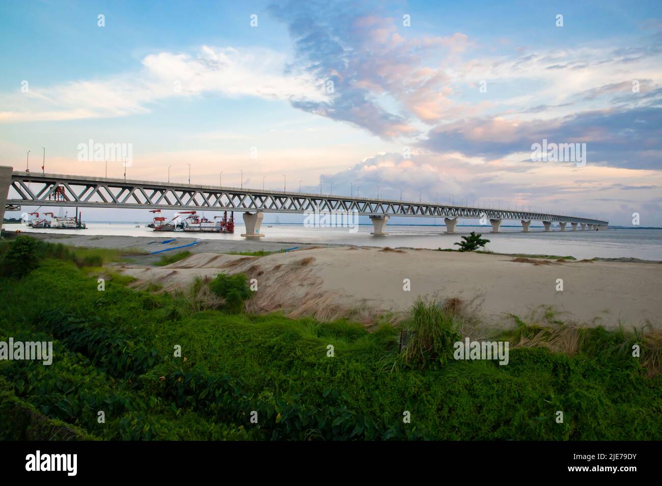 Padma Multipurpose Bridge at Padma river in Bangladesh. This Bridge was ...