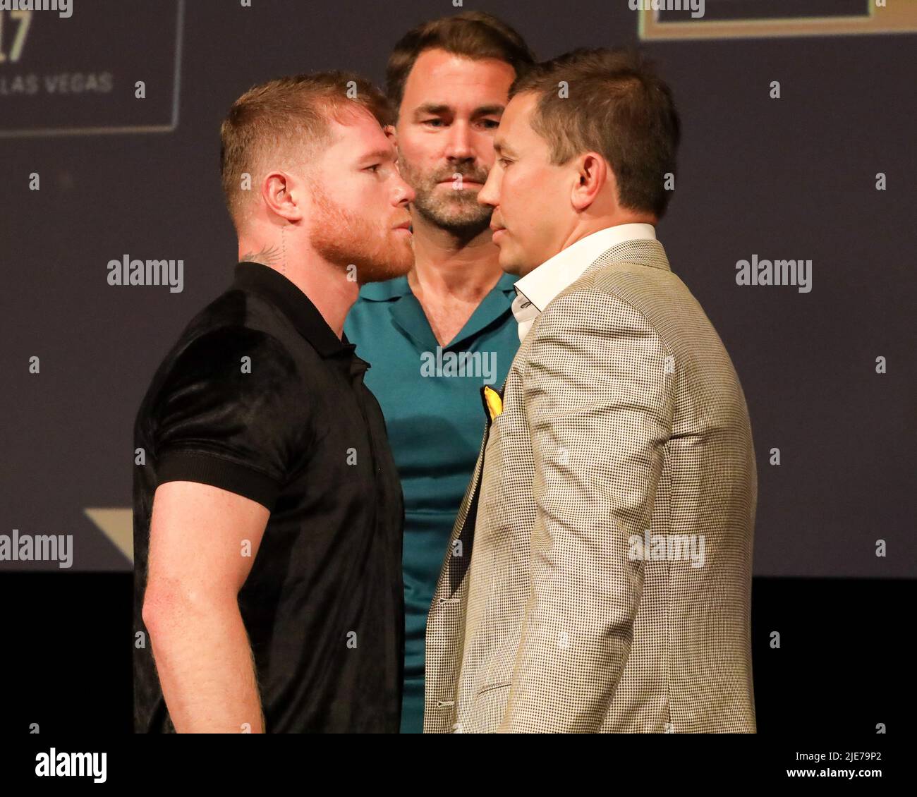 Hollywood, United States. 24th June, 2022. Canelo Alvarez and Gennadiy ...