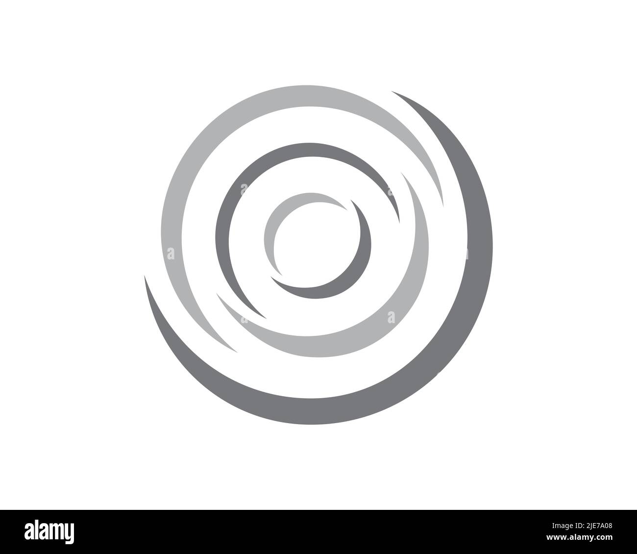 Circular Wave Symbol visualized with Simple Touch Stock Vector Image ...