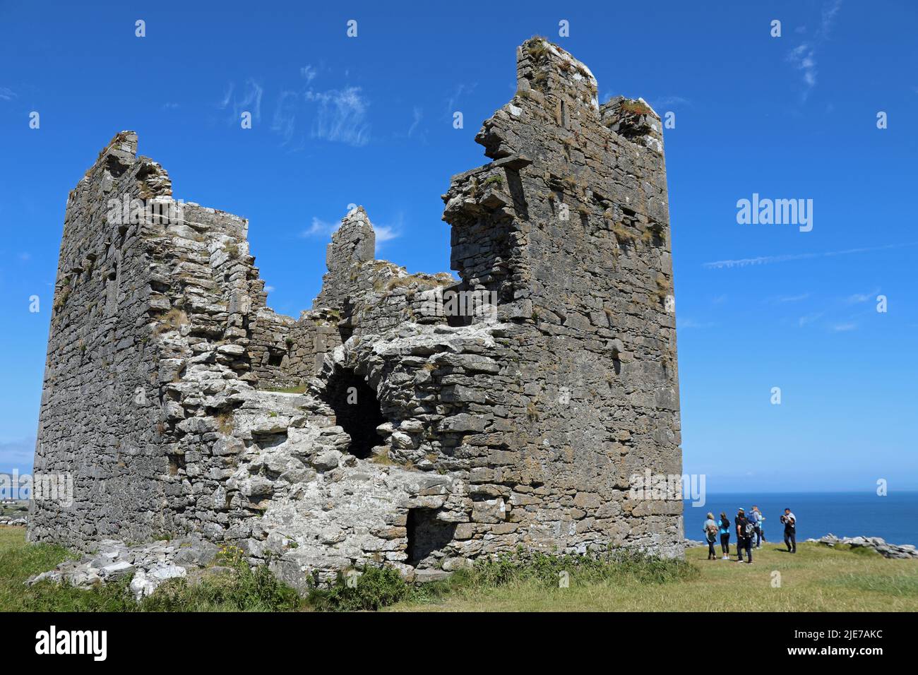 Ruins of Furmina Castle at Inisheer in the Republic of Ireland Stock ...