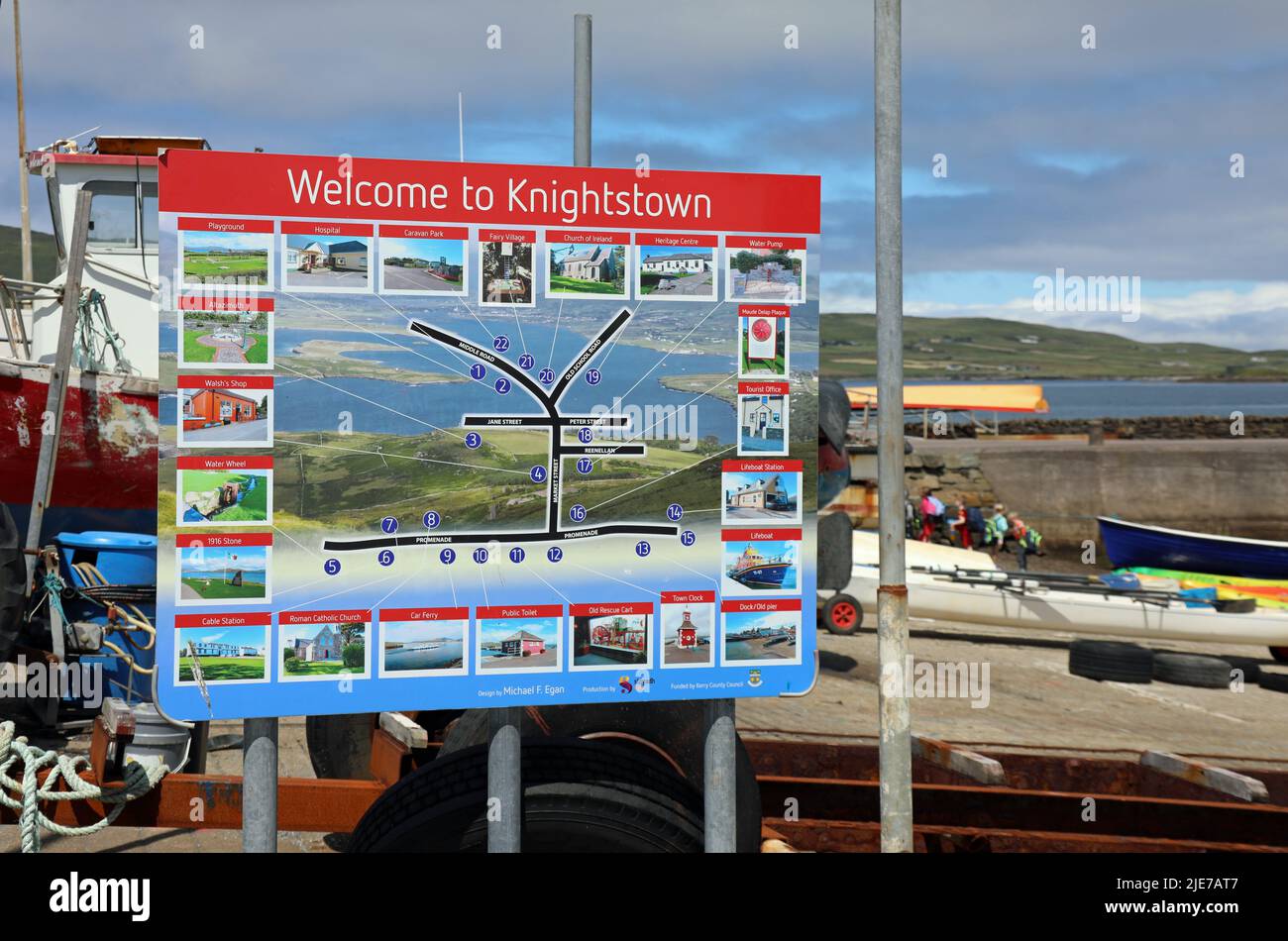 Welcome to Knightstown tourist map on Valentia Island in County Kerry ...