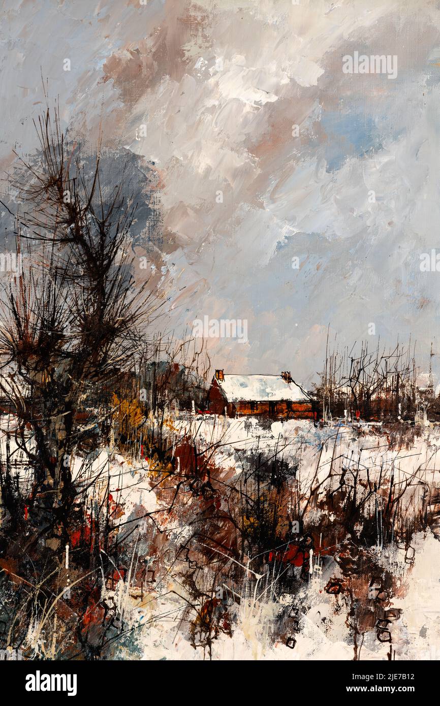 Hut nature house painting hi-res stock photography and images - Alamy