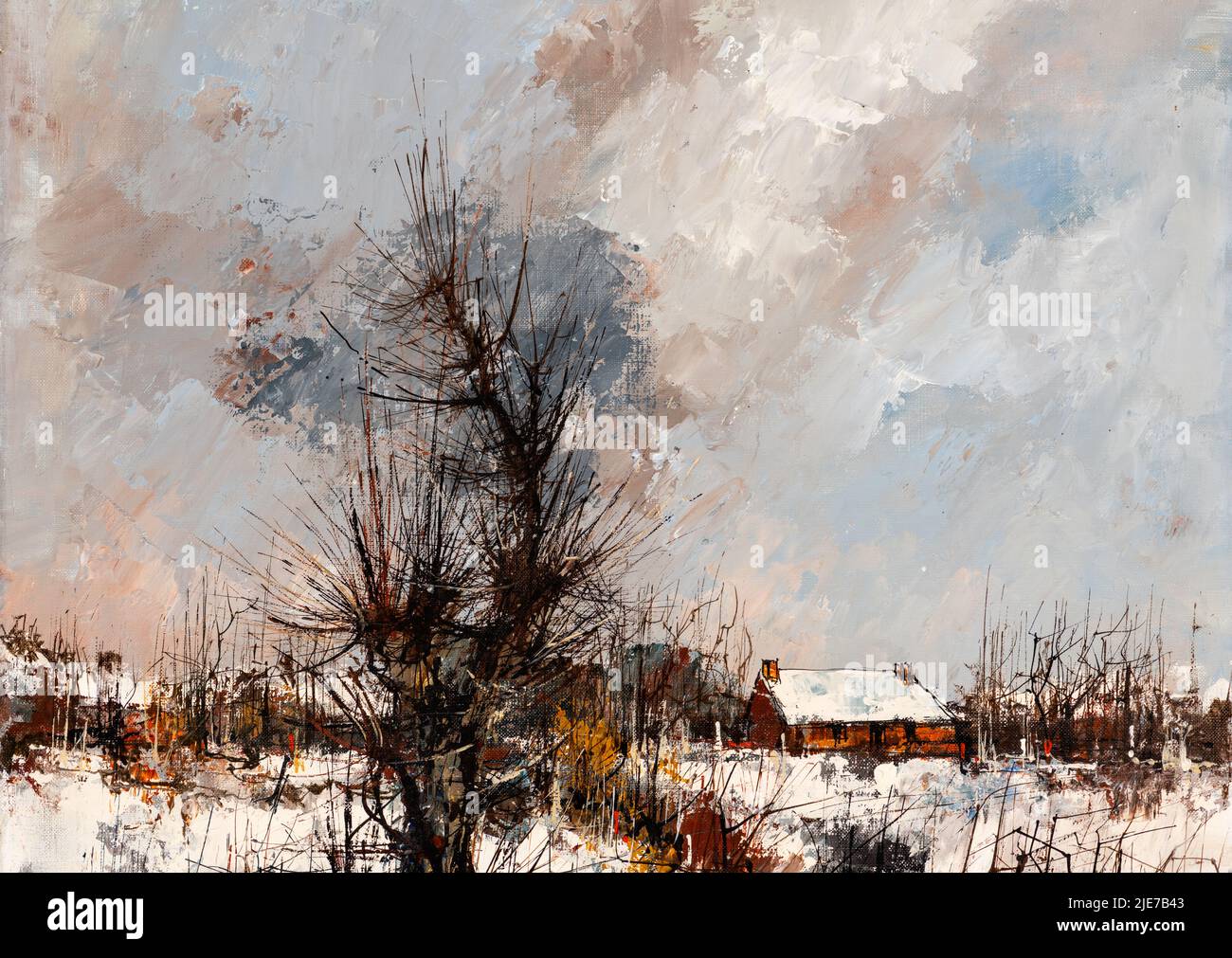 Hut nature house painting hi-res stock photography and images - Alamy