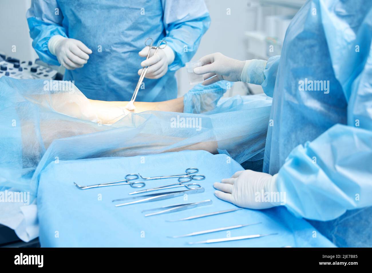Making skin surface clean before the surgical treatment Stock Photo - Alamy
