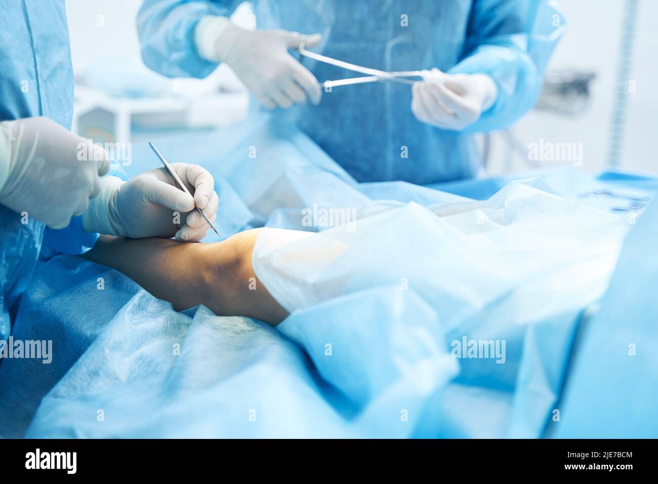 Careful surgeon preparing for making a cut Stock Photo - Alamy