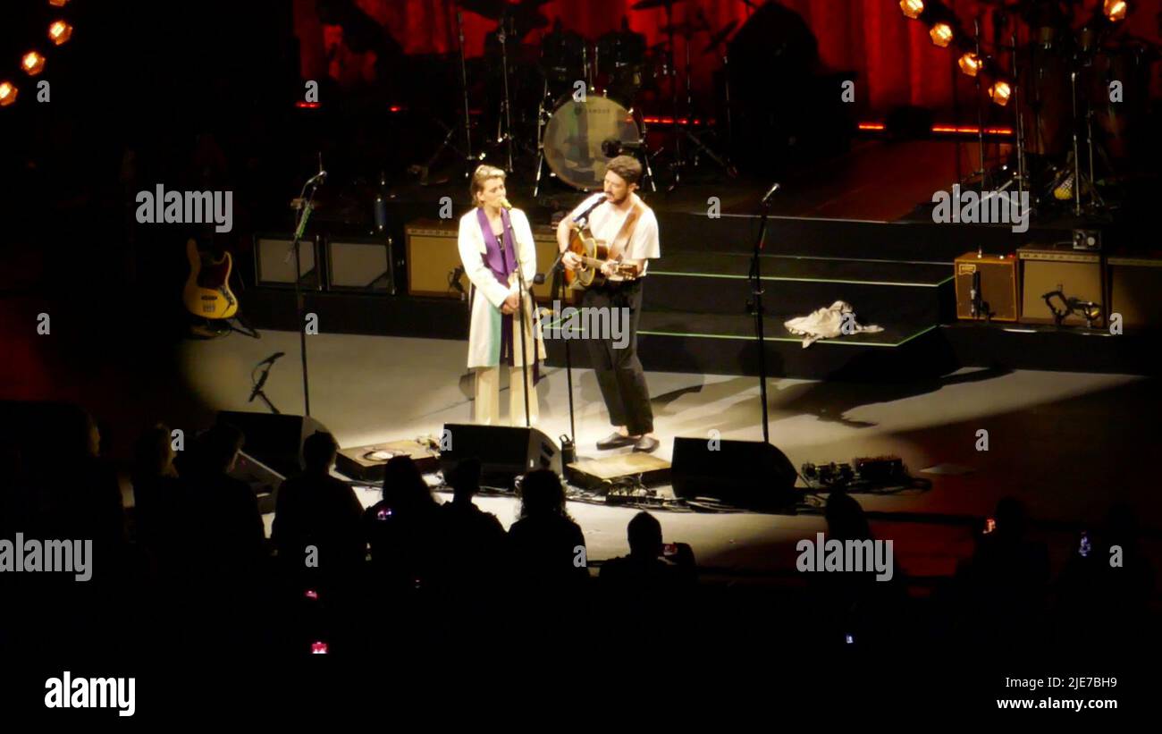Los Angeles, California, USA 24th June 2022 Brandi Carlile and Marcus ...