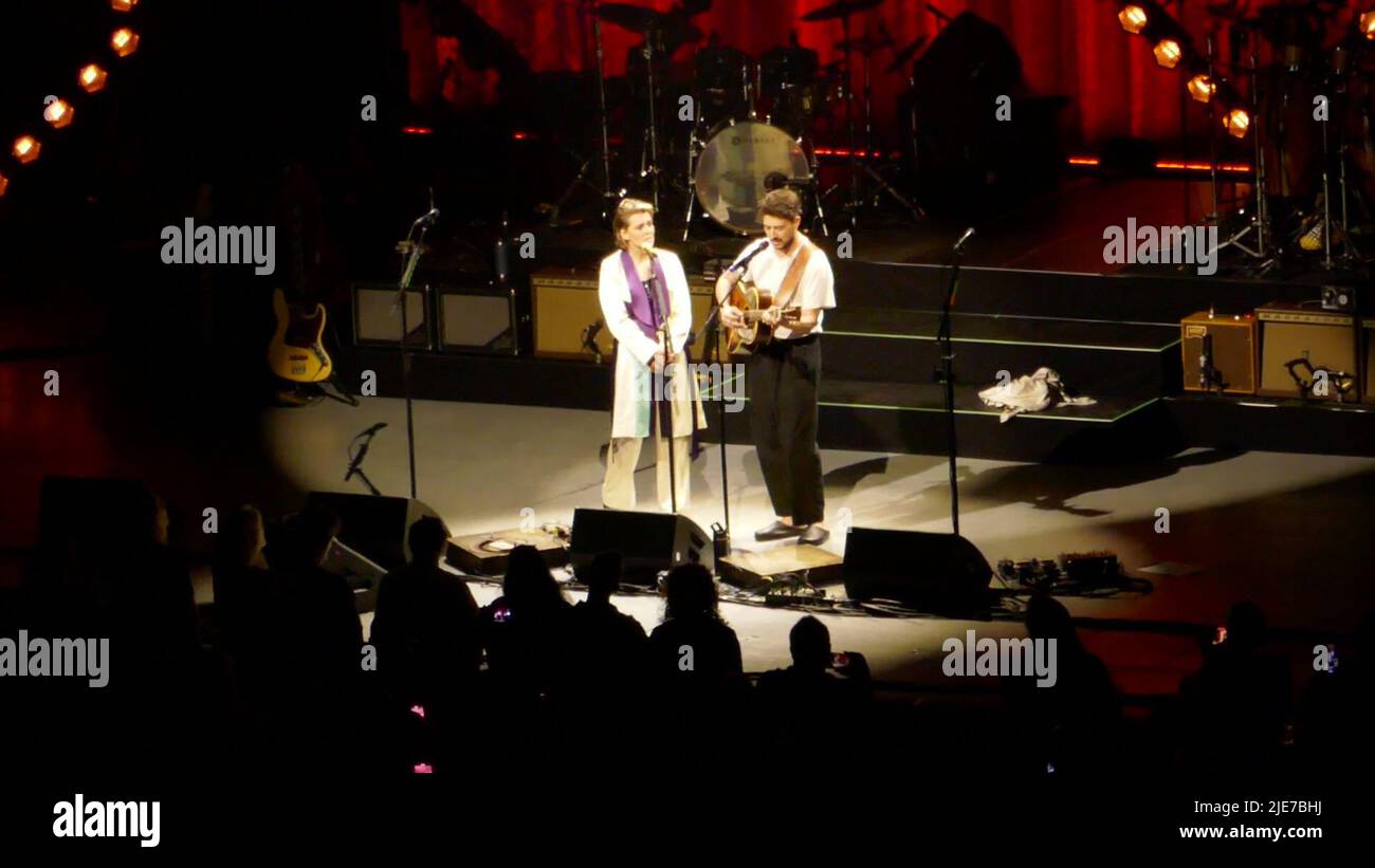 Los Angeles, California, USA 24th June 2022 Brandi Carlile and Marcus ...