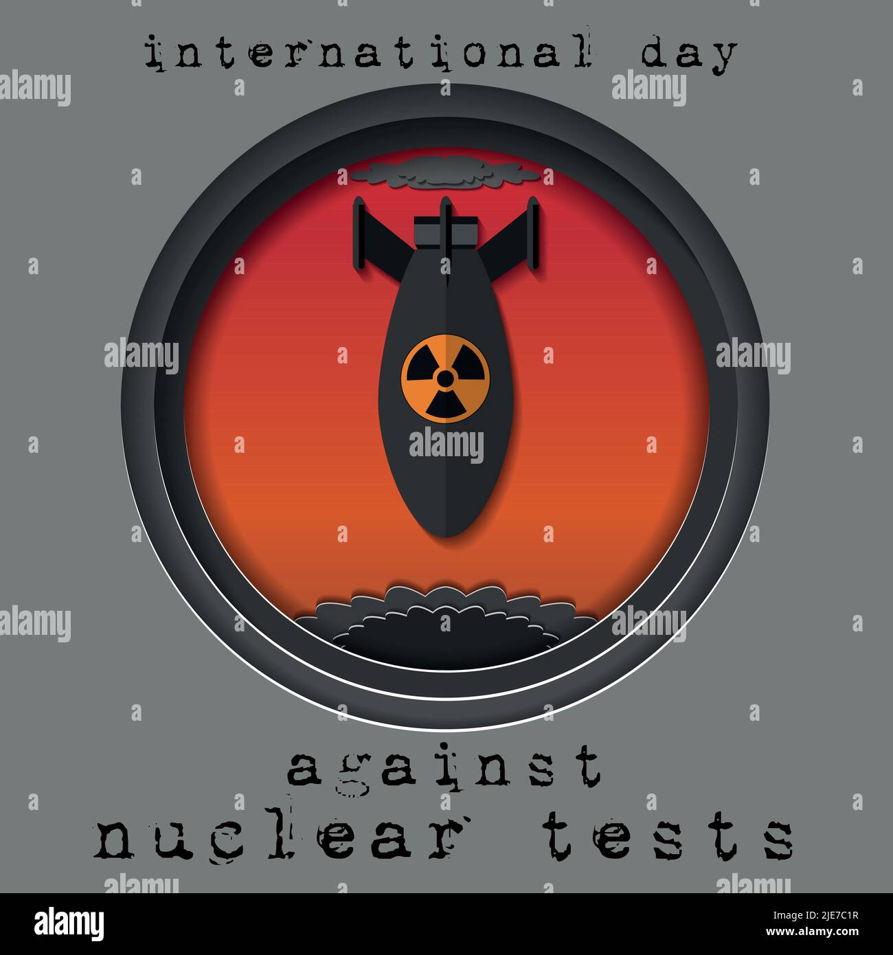 papercut postcard dedicated to the international day against nuclear ...