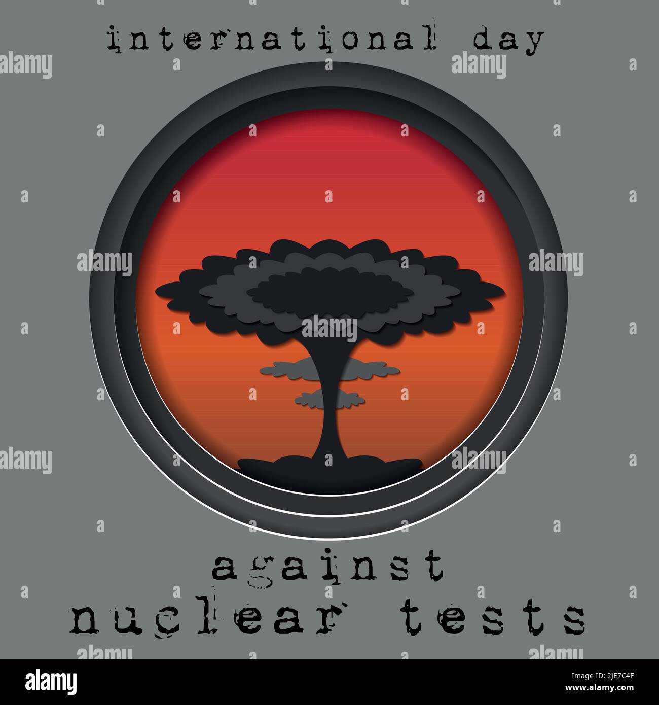 papercut postcard dedicated to the international day against nuclear ...