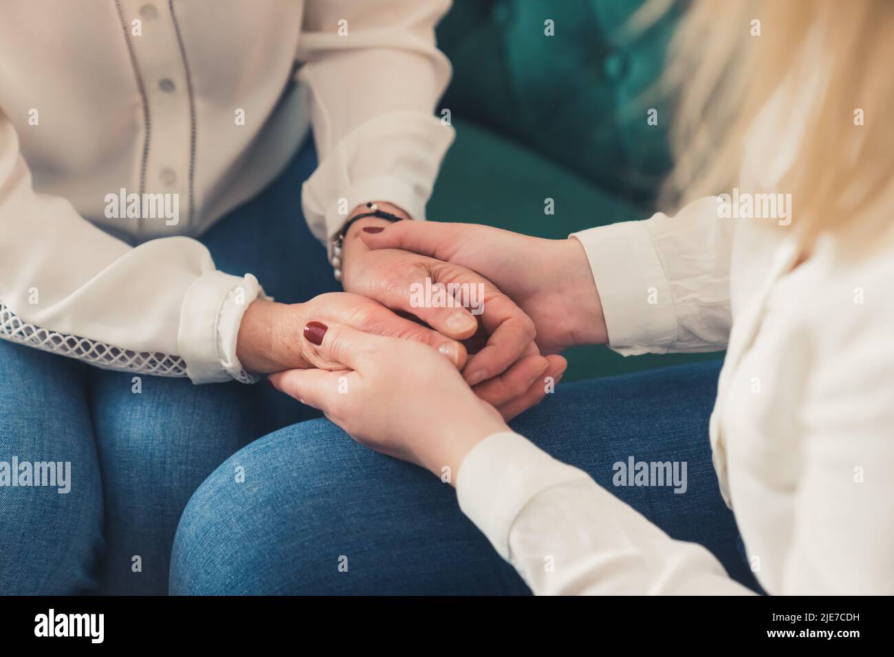 Hand supporting person hi-res stock photography and images - Alamy