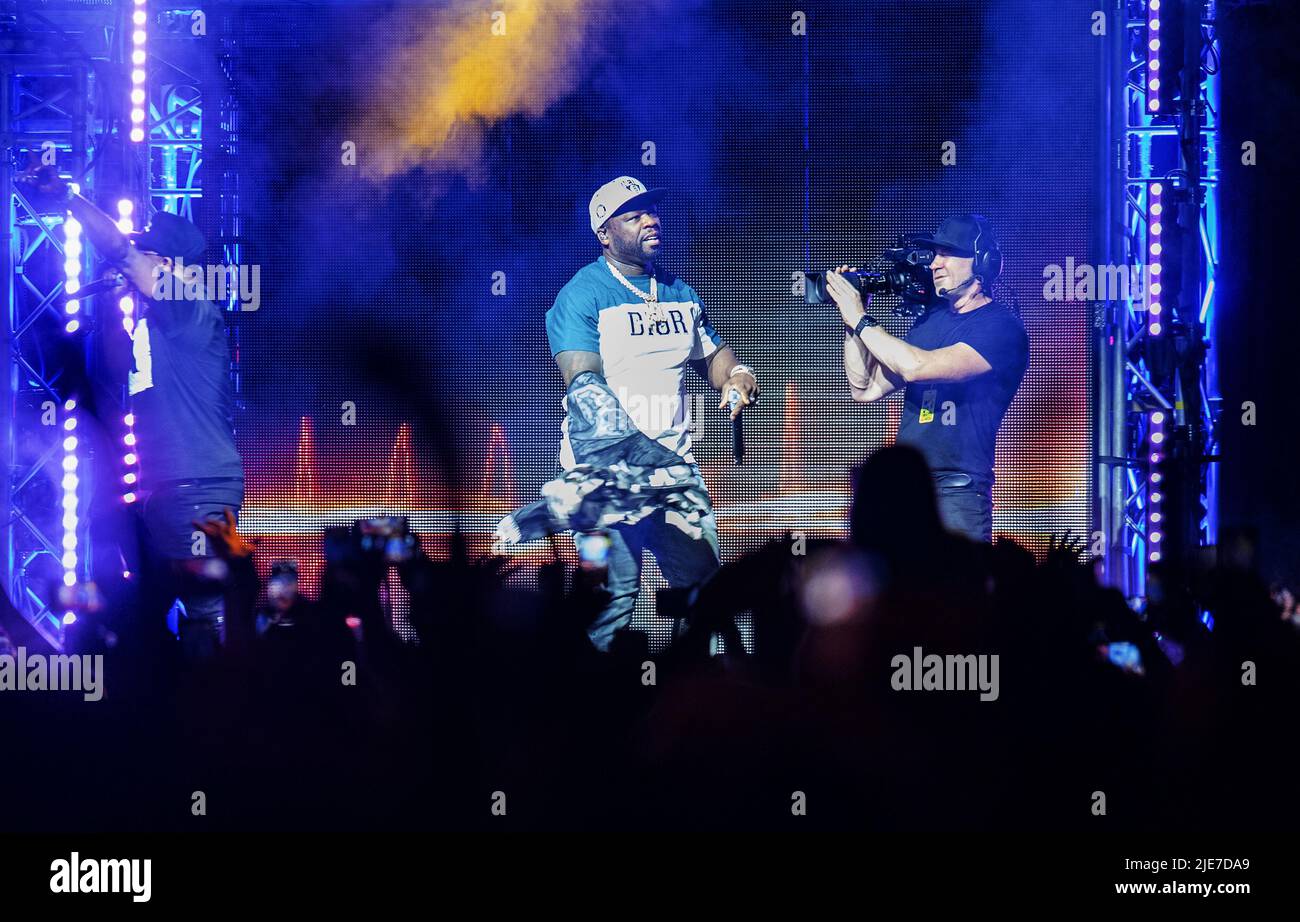 Berlin, Germany. 25th June, 2022. Rapper 50 Cent, real name: Curtis ...