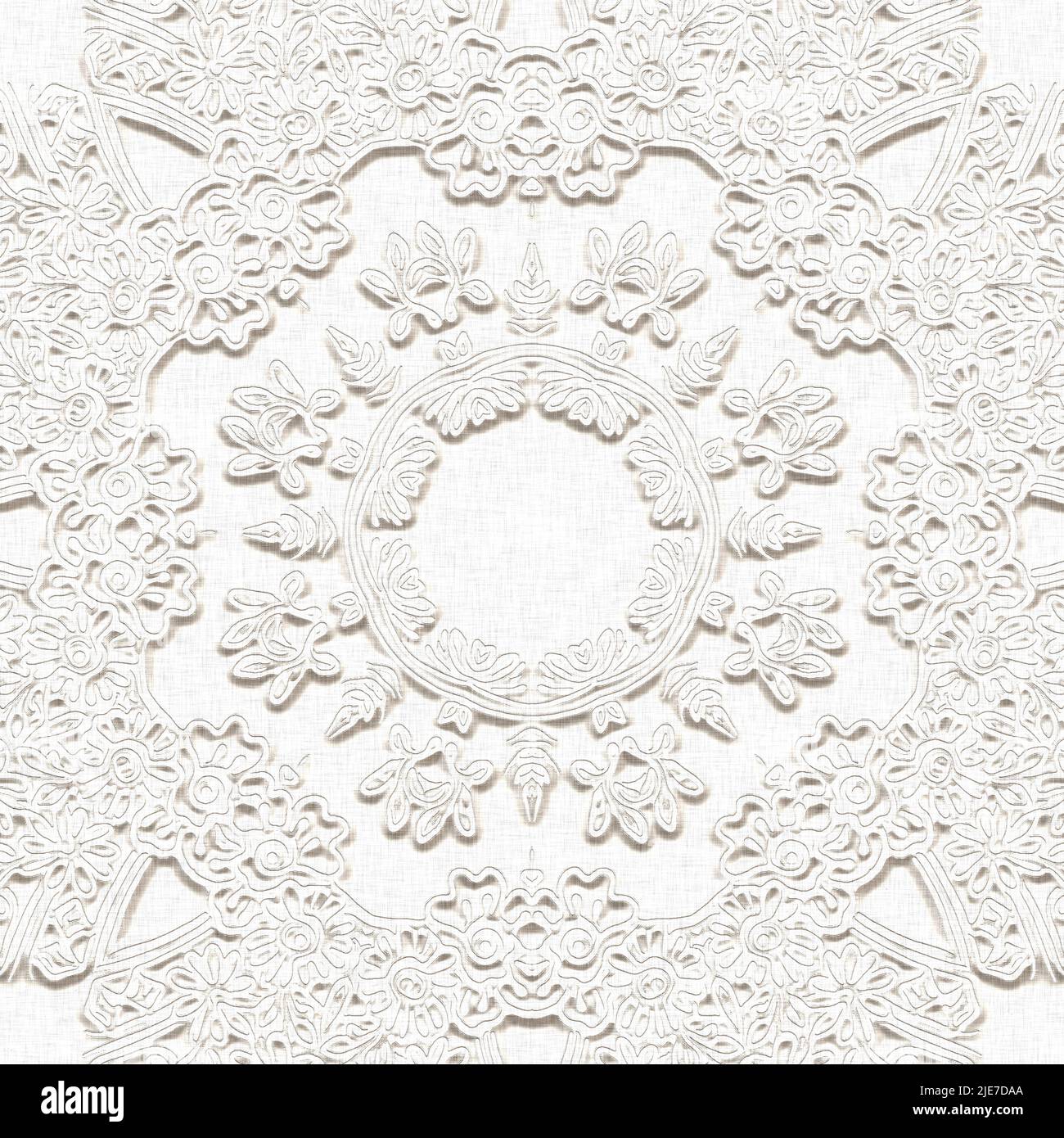 White on White linen lace effect background. Minimal stylish wedding ...