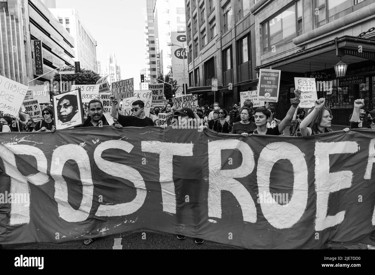 Roe Vs Wade Protest Downtown Los Angeles Stock Photo - Alamy