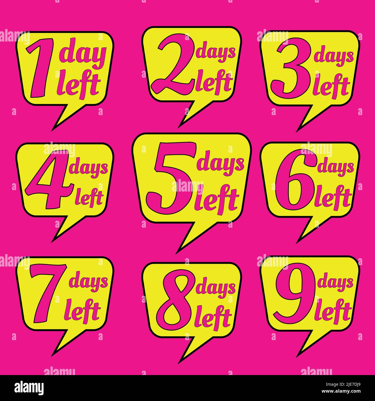 Only 1 days vector vectors hi-res stock photography and images - Alamy