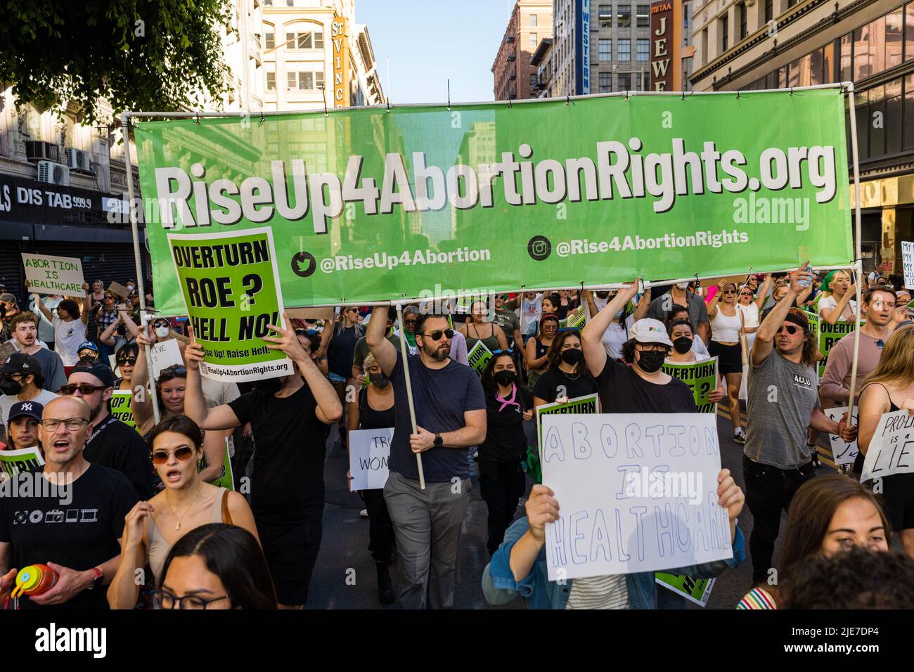Roe Vs Wade Protest Downtown Los Angeles Stock Photo - Alamy