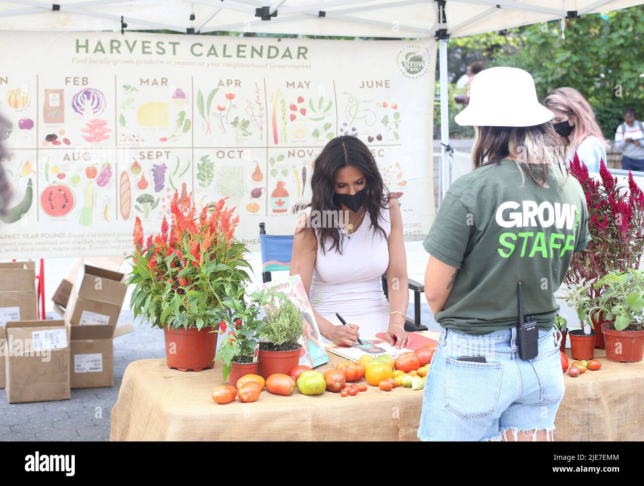 Padma Lakshmi book signing for her book Tomatoes for Neela Held at ...