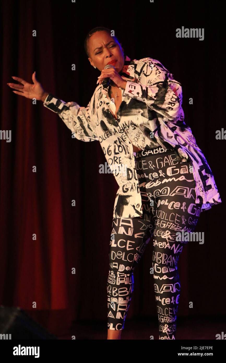 Singer Chrisette Michele performing live at the City Winery Restaurant ...