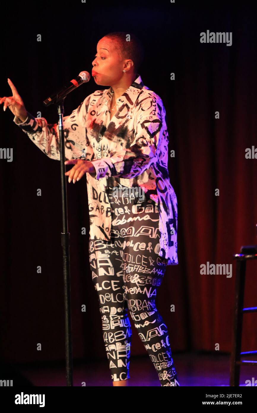 Singer Chrisette Michele performing live at the City Winery Restaurant ...