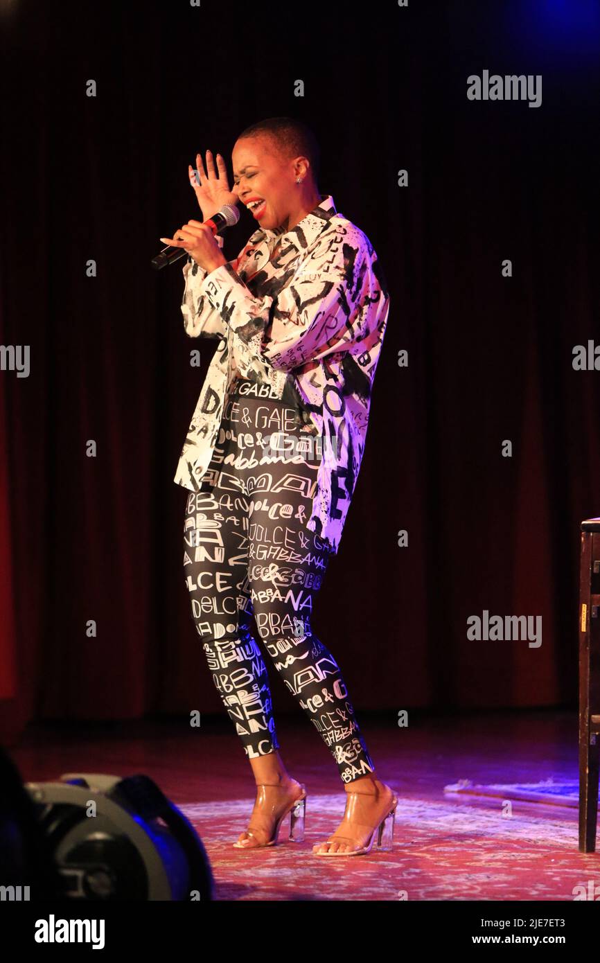 Singer Chrisette Michele performing live at the City Winery Restaurant ...
