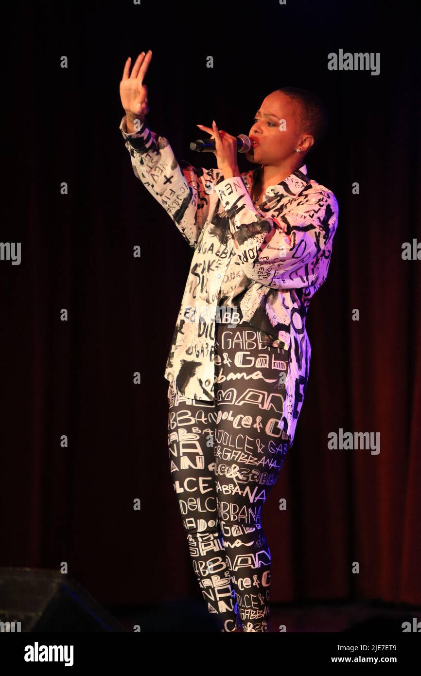 Singer Chrisette Michele performing live at the City Winery Restaurant ...
