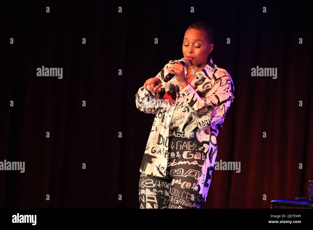 Singer Chrisette Michele performing live at the City Winery Restaurant ...