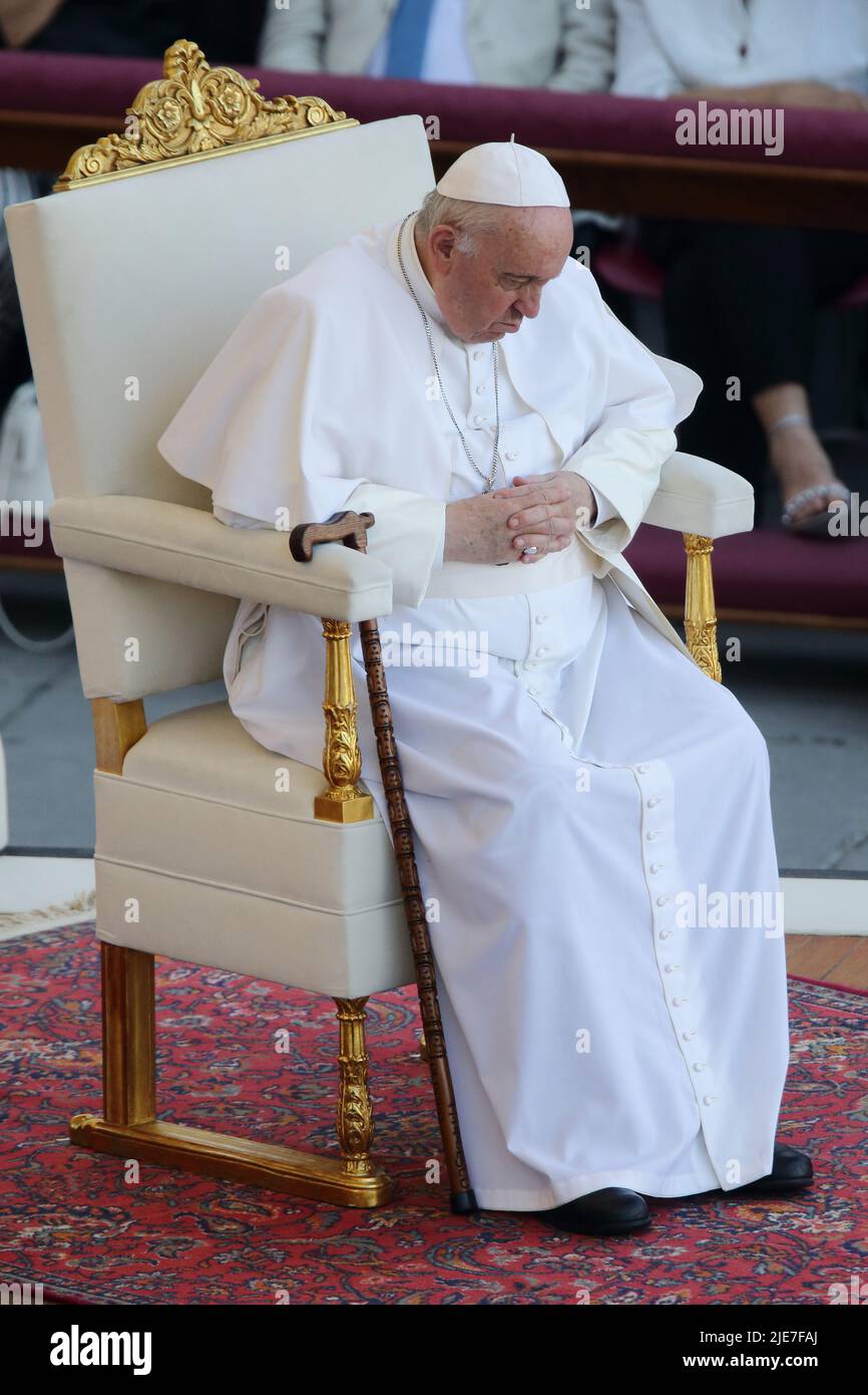 June 25, 2022 - POPE FRANCIS presides mass in the occasion of the ''X ...