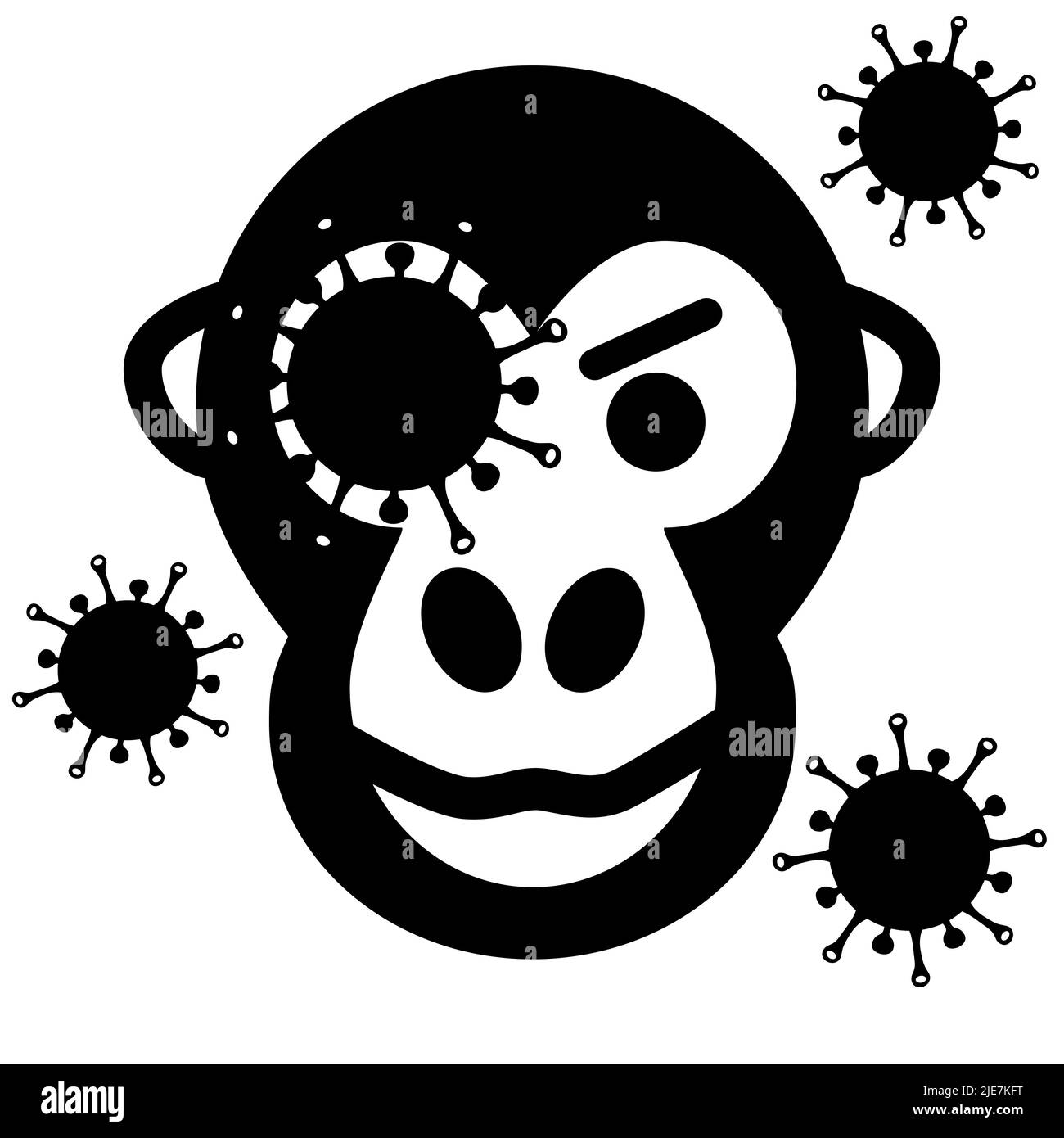 Monkeypox virus outbreak icon. Health monkey pox emergency. Viral ...