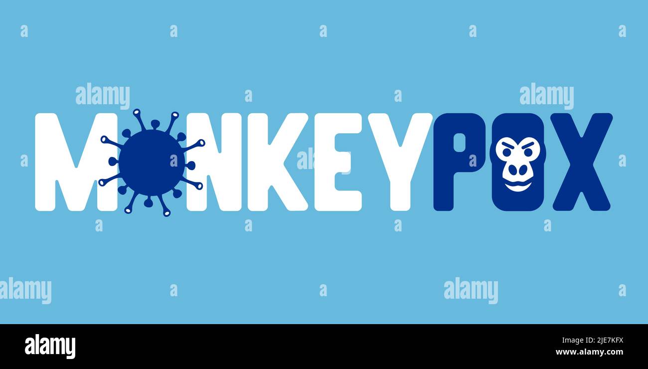 Monkeypox virus banner. Health monkey pox emergency. Viral dangerous ...