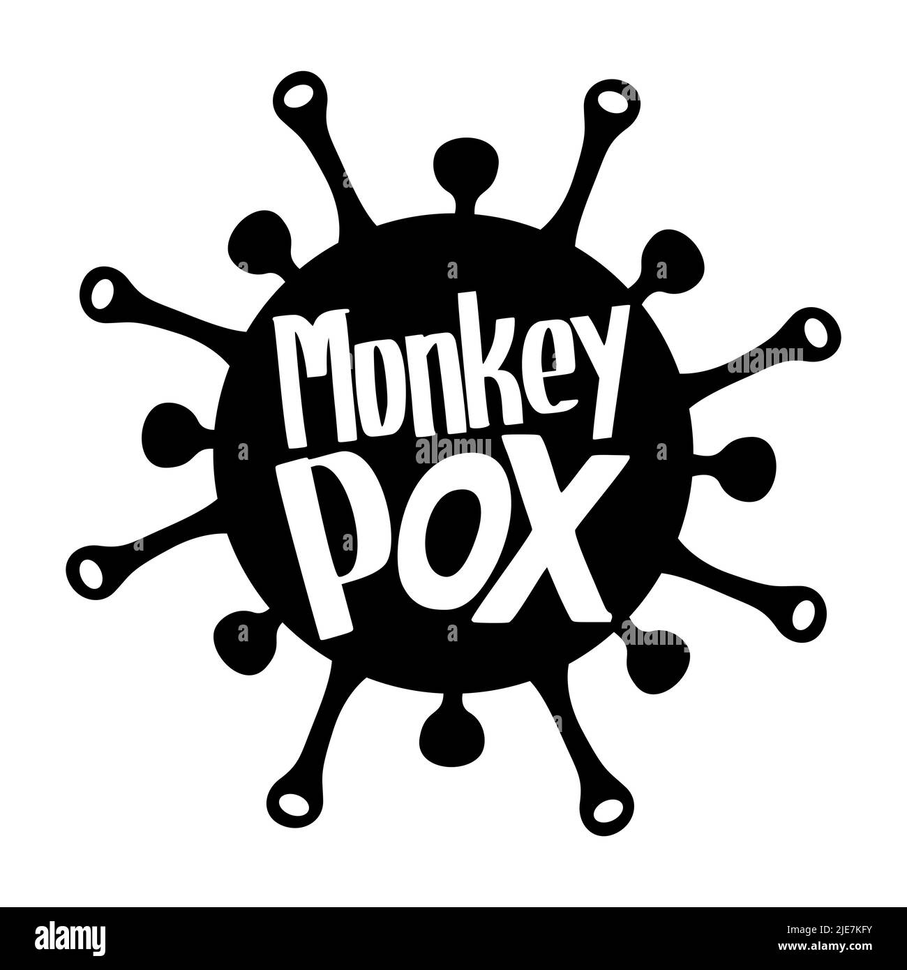 Monkeypox cell virus icon. Health monkey pox emergency. Viral dangerous ...