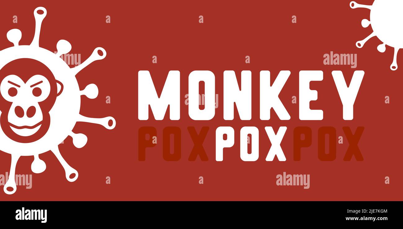 Monkeypox virus banner. Health monkey pox emergency. Viral dangerous ...