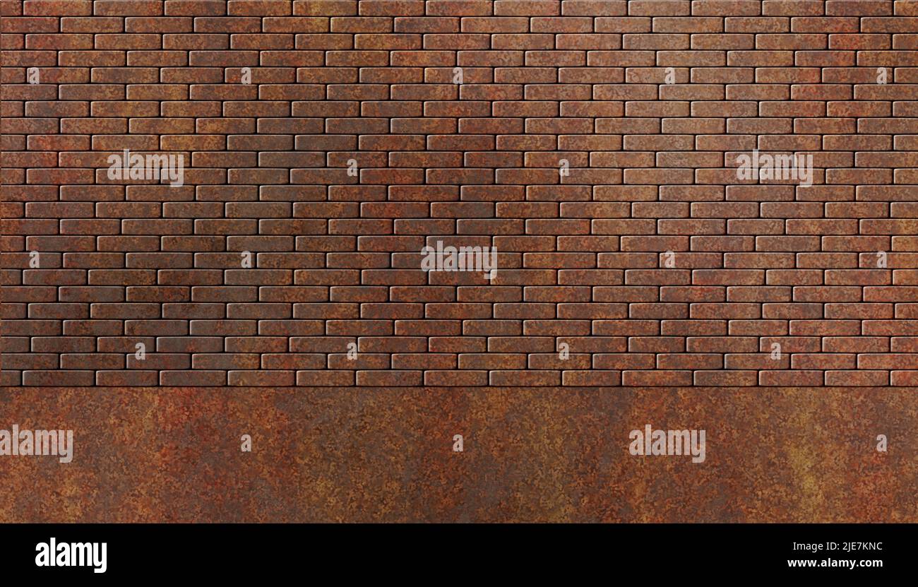 rusty industry metal brick wall Stock Photo - Alamy