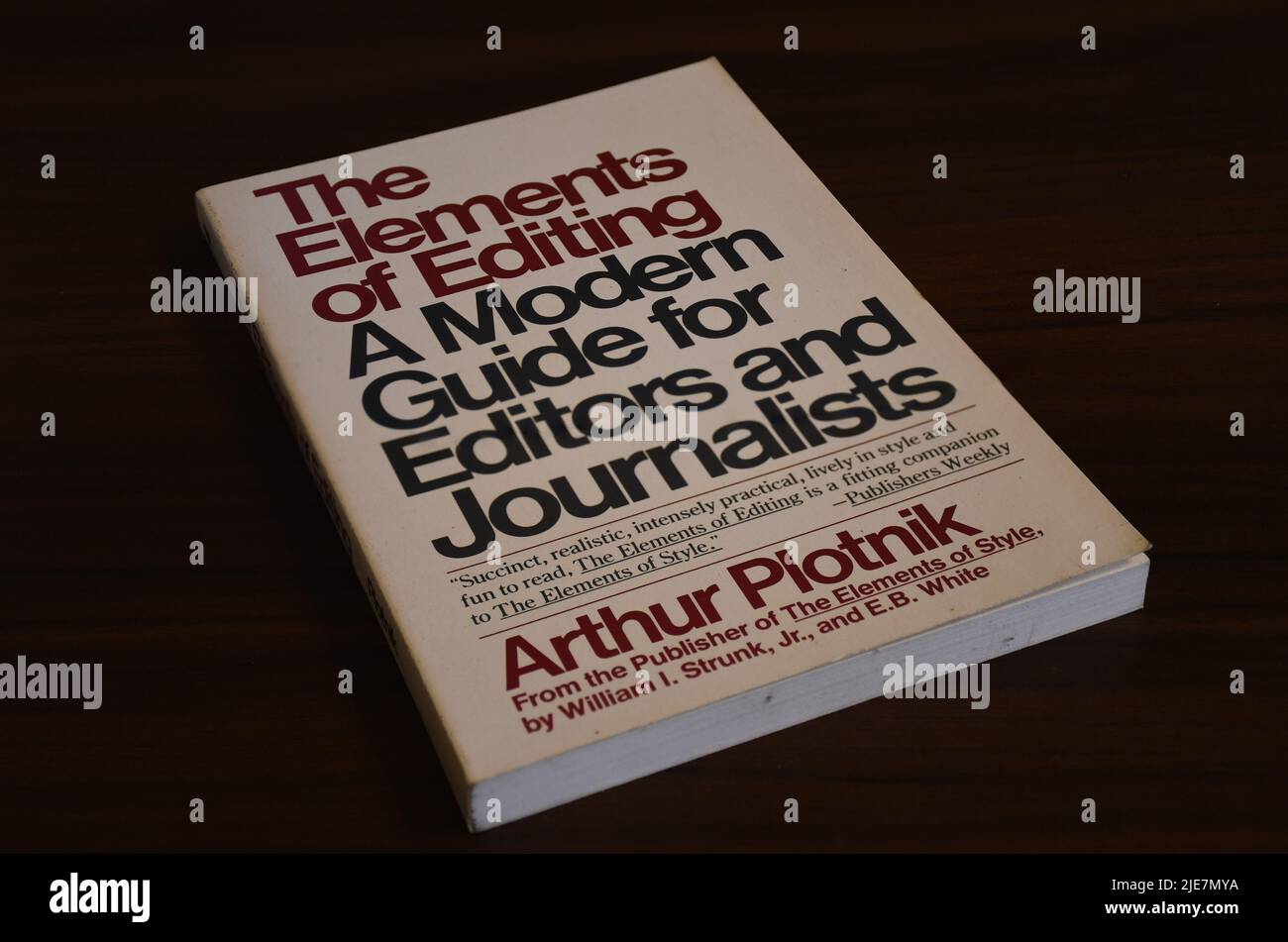 The Elements of Editing Guide for Editors and Journalists Stock Photo ...