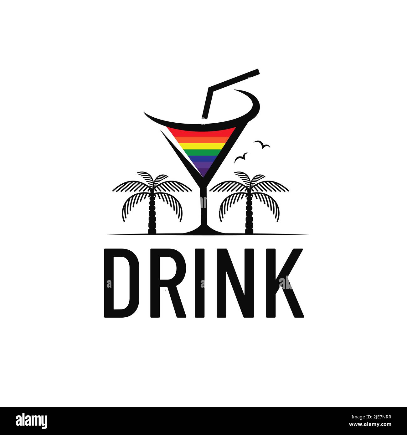 Cocktail party logo design.beach vector design,drink design template ...