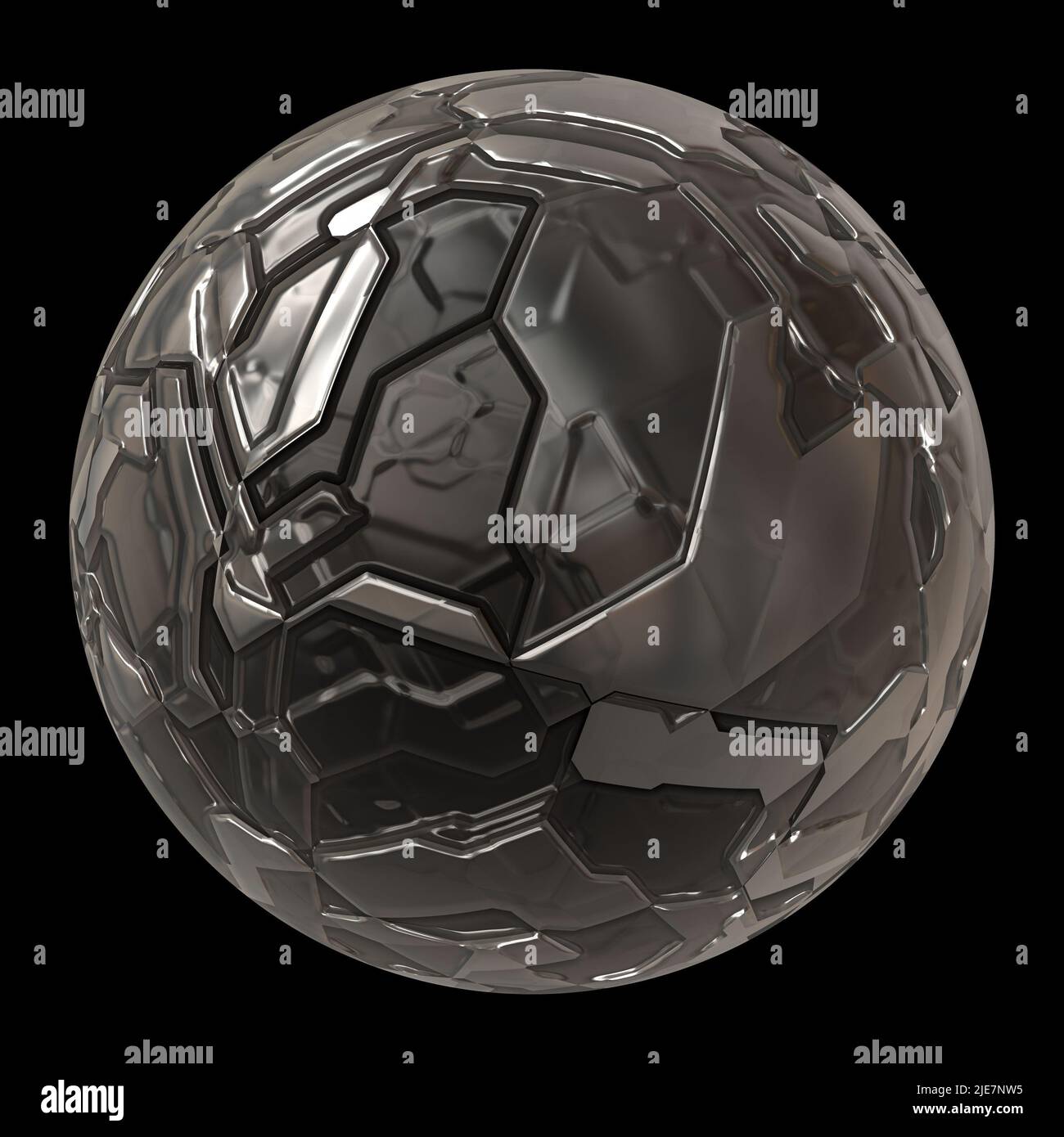 futuristic 3d sphere on black background Stock Photo - Alamy