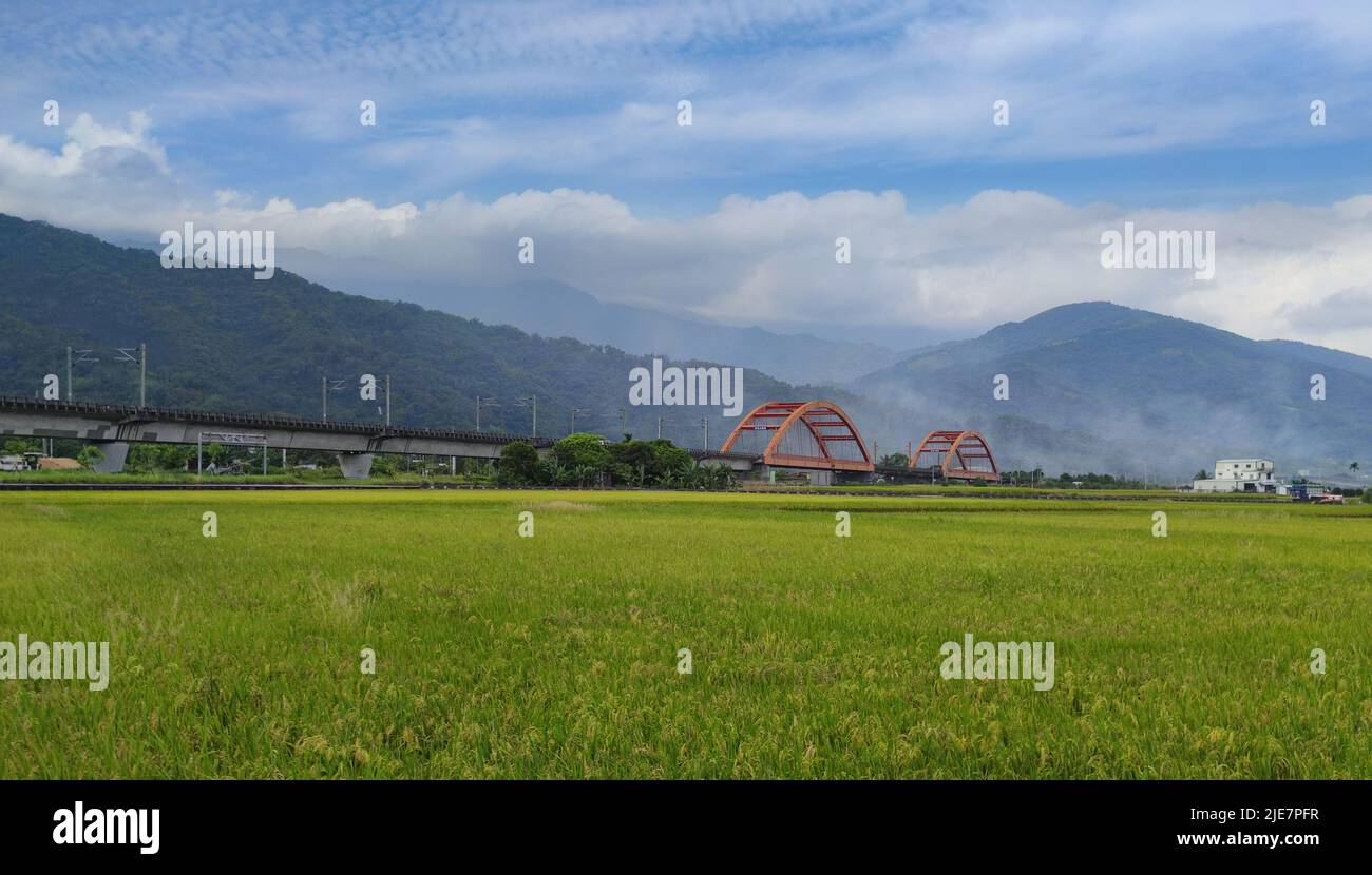 Moving train on bridge nice hi-res stock photography and images - Alamy