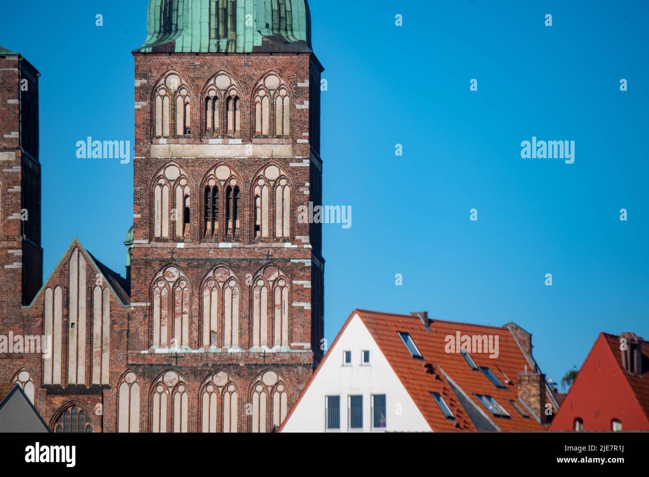 Stralsund, Germany. 23rd June, 2022. St. Nicholas Church is located in ...