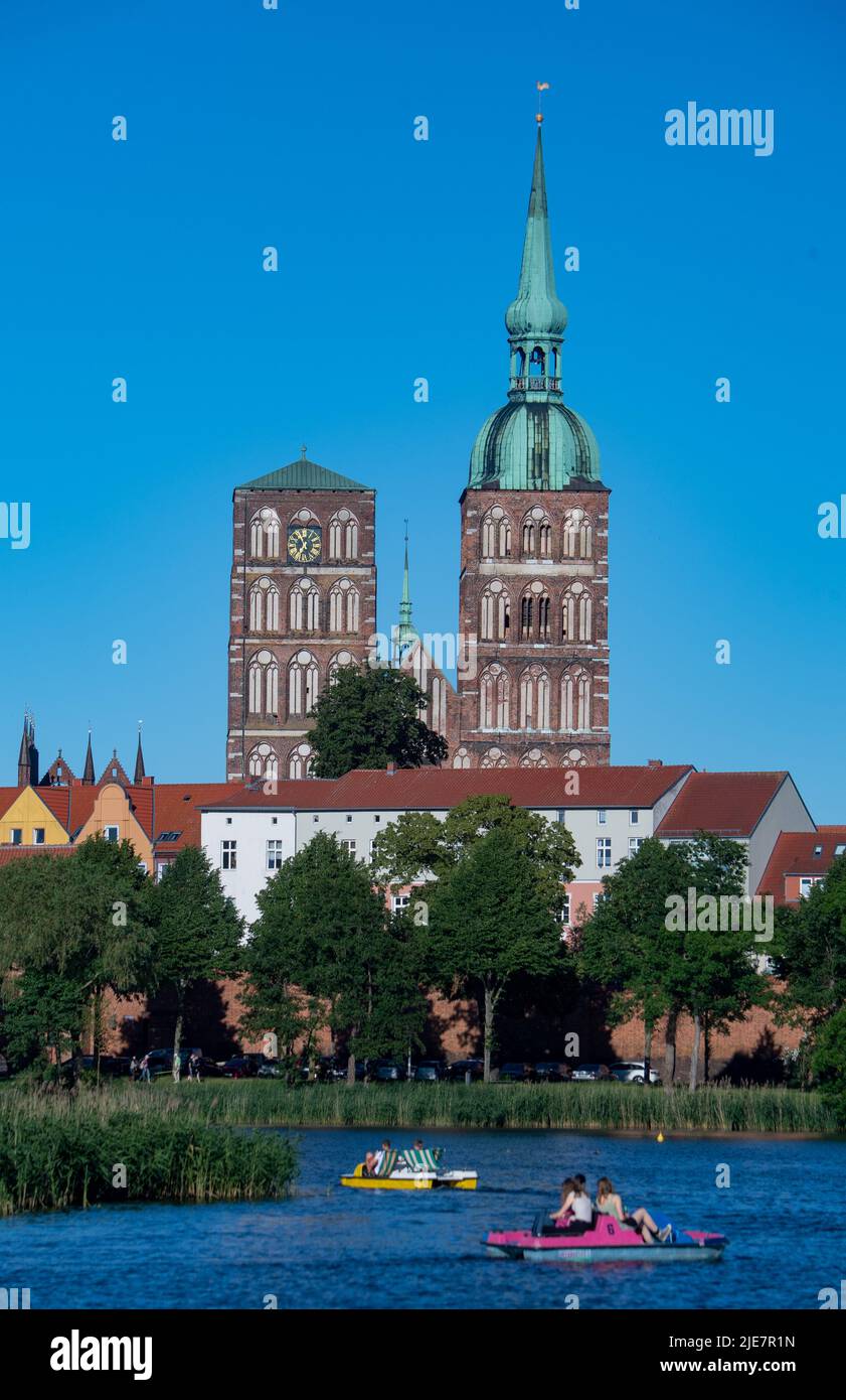 Stralsund, Germany. 23rd June, 2022. St. Nicholas Church is located in ...