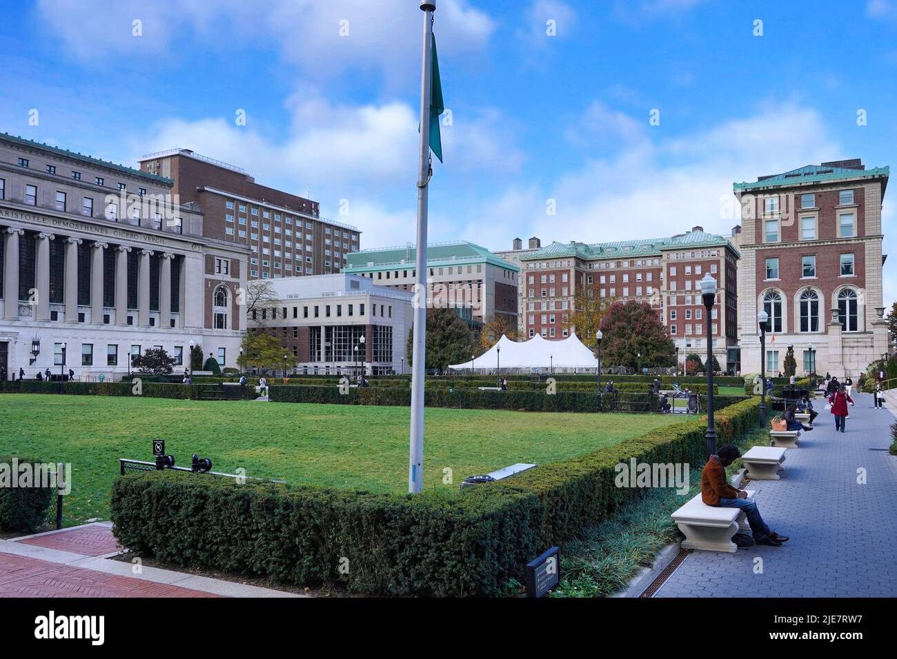 The main campus of Columbia University in New York, looking south-west ...